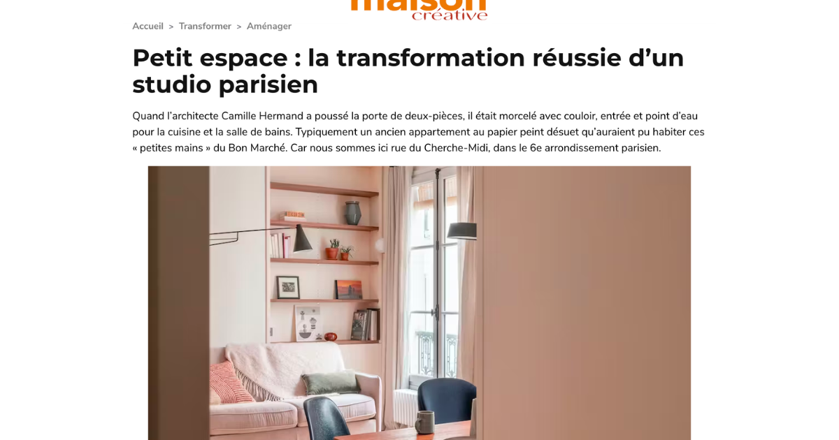Maison Créative : Petit espace : la transformation réussie d’un studio ...